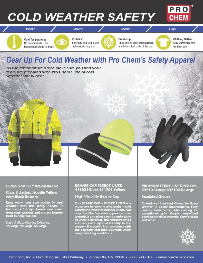 Cold Weather Safety Gear | Pro Chem, Inc.